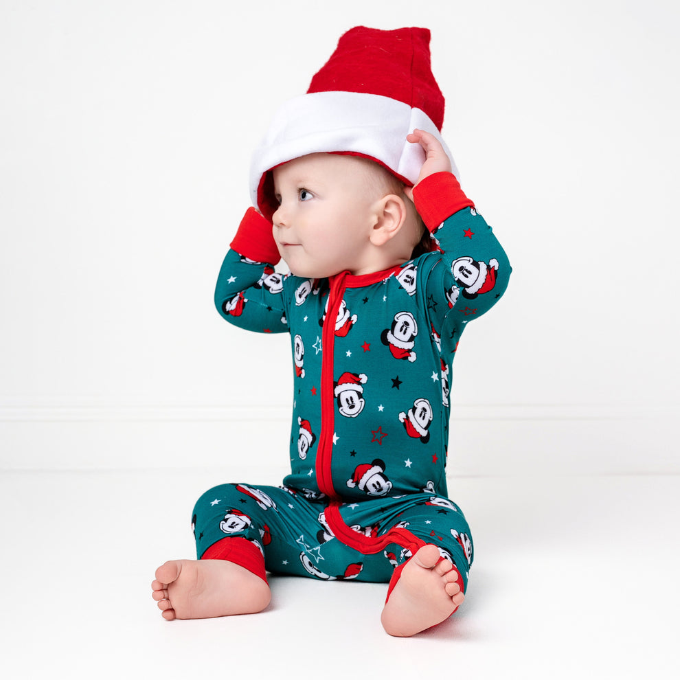 Merry Mickmas Green Zip Romper – Dreamy Bamboo